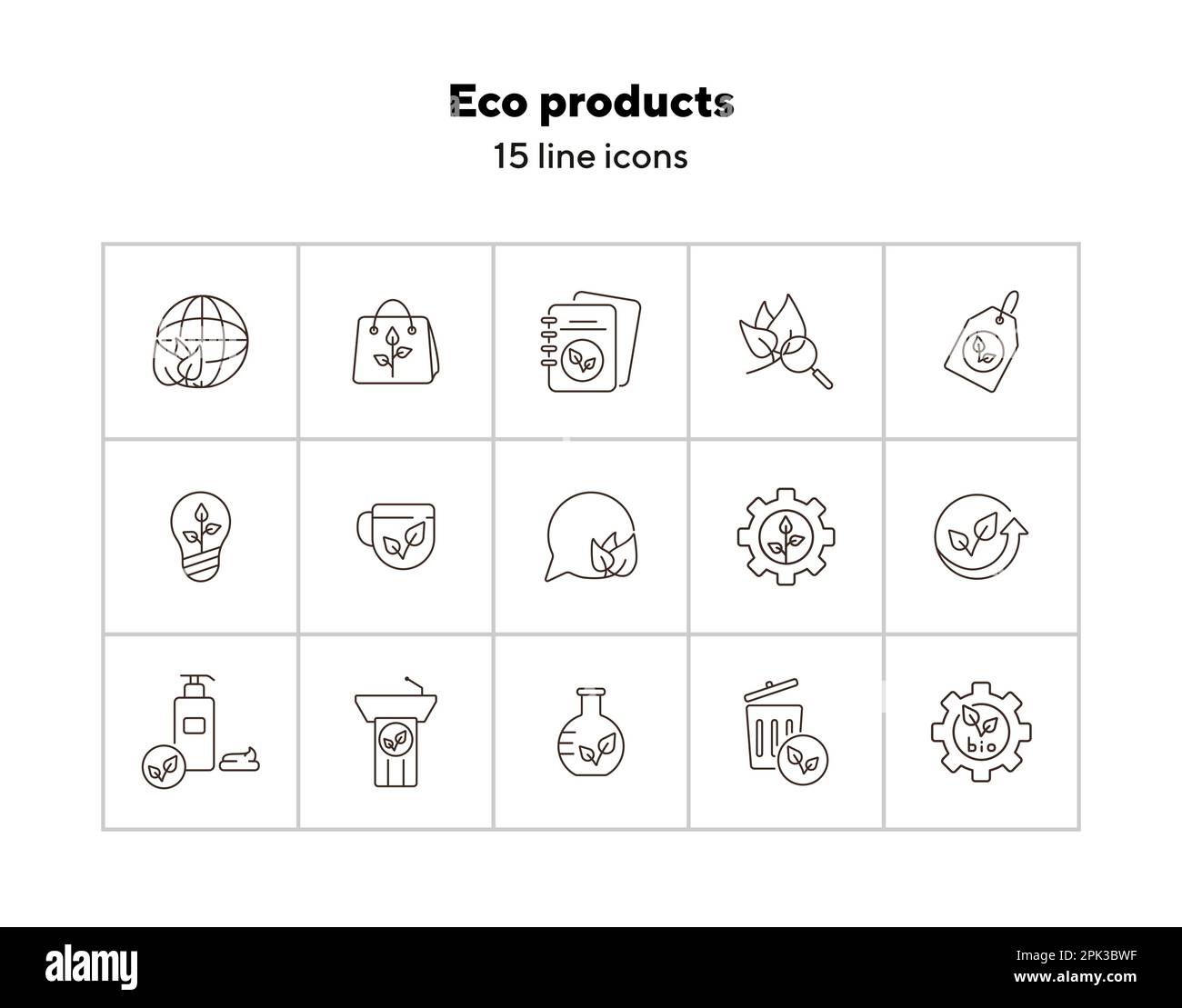 Eco products icons Stock Vector Image & Art - Alamy