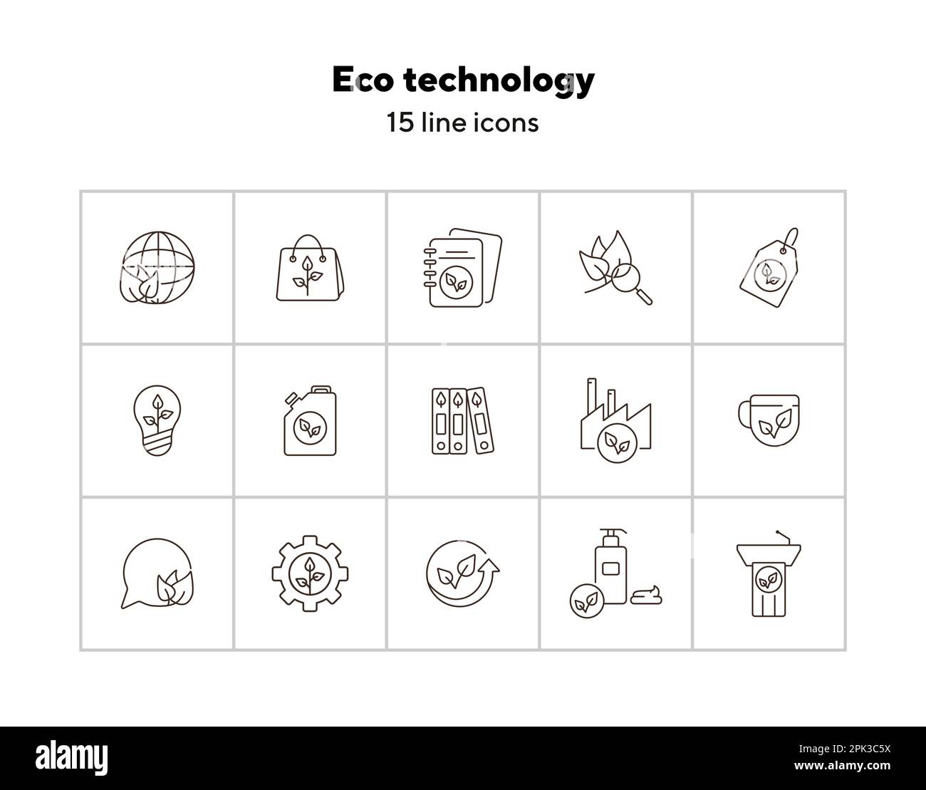 Eco technology icons Stock Vector Image & Art - Alamy