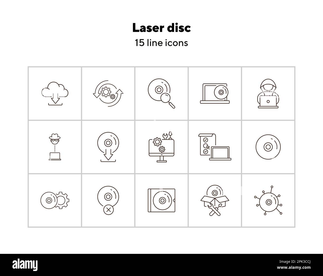 Laser disc icons Stock Vector Image & Art - Alamy