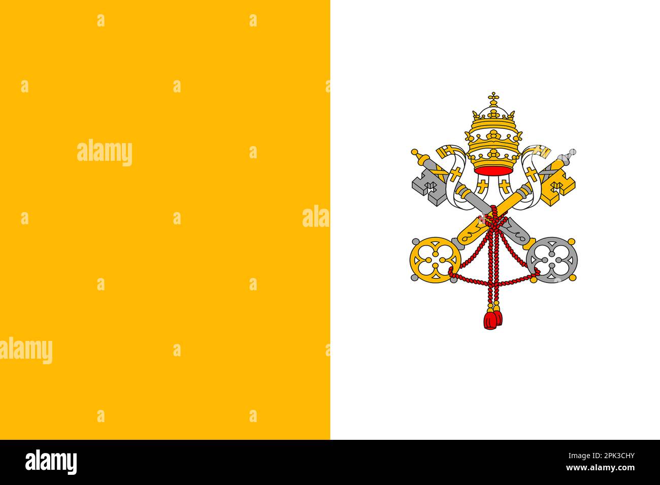 Vatican City flag background illustration yellow and white Stock Photo ...