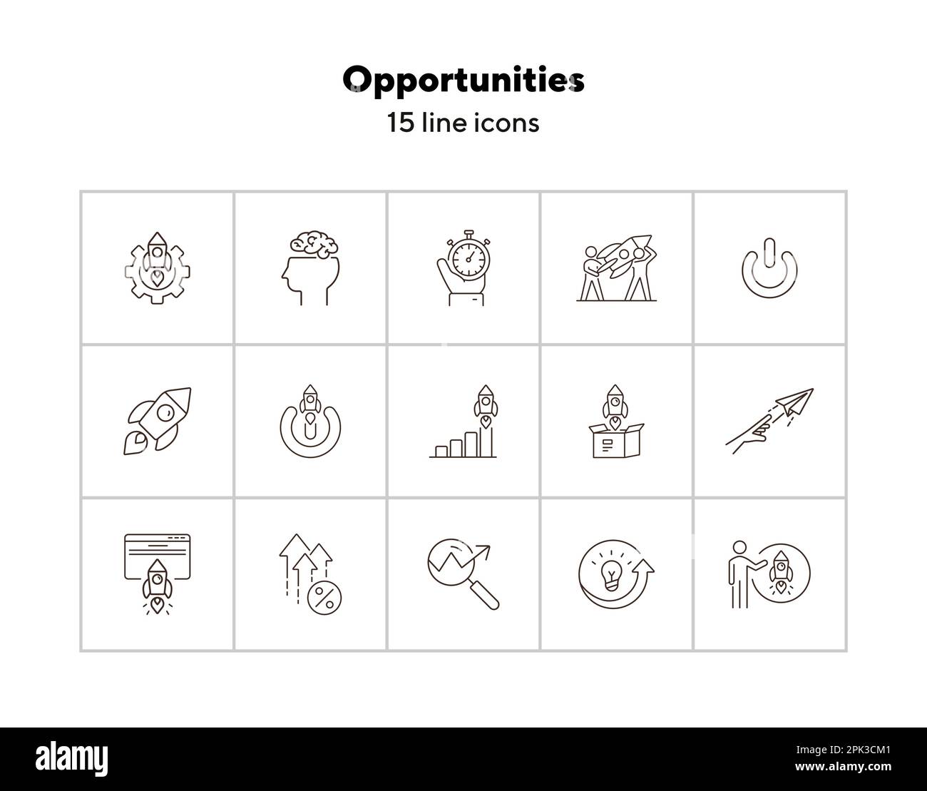 Opportunities line icon business Cut Out Stock Images & Pictures - Alamy