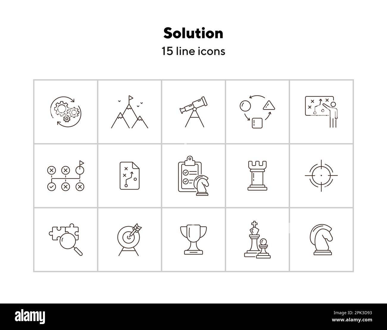 Solution icon set Stock Vector Image & Art - Alamy