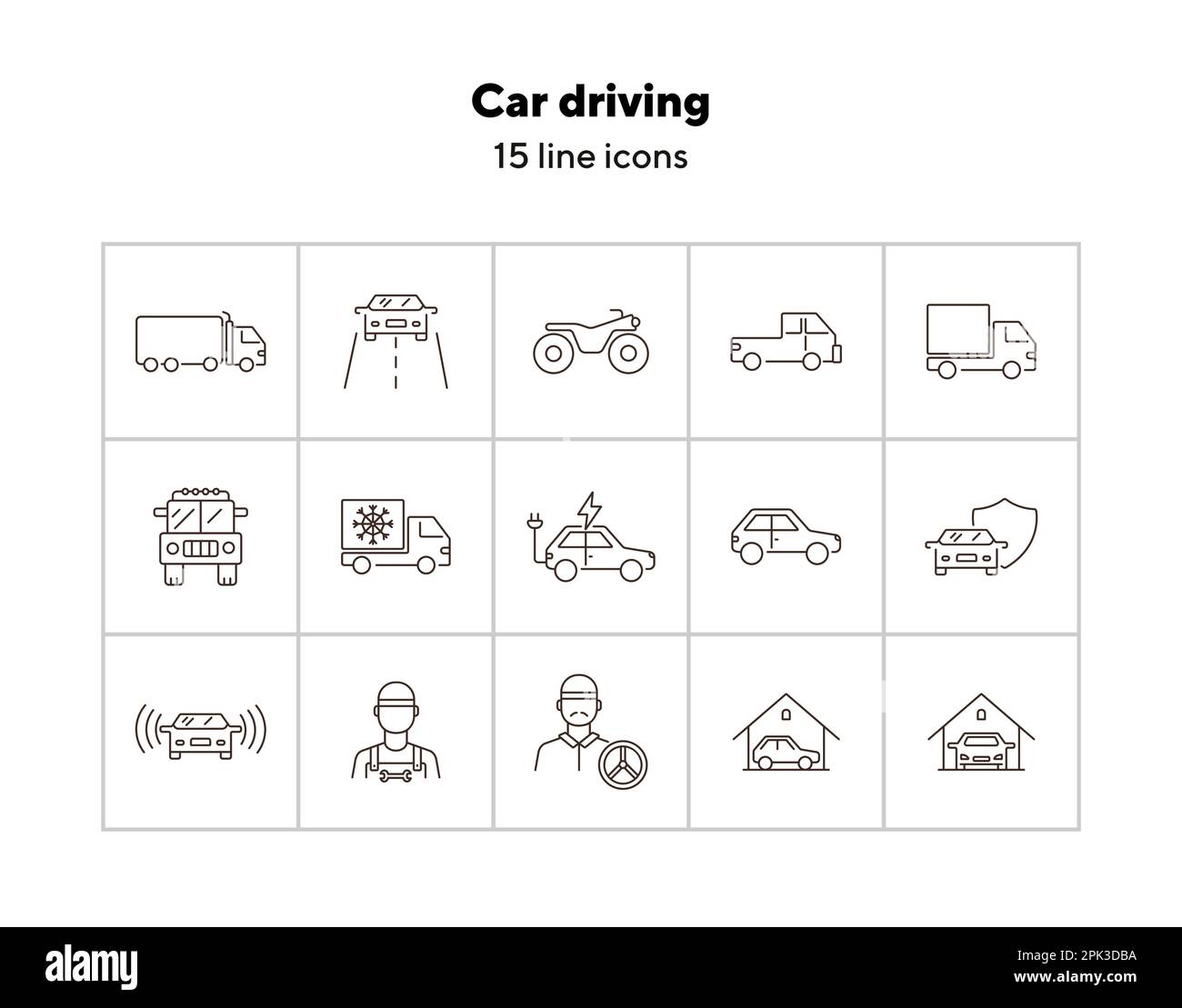 Car driving line icon set Stock Vector Image & Art - Alamy Car driving line icon set Stock Vector Image & Art - Alamy