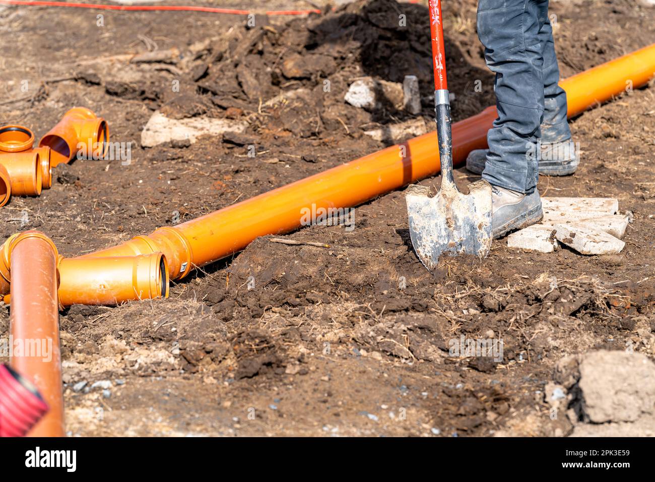 plastic PVC pipes for the construction of rain and waste sewerage and ...