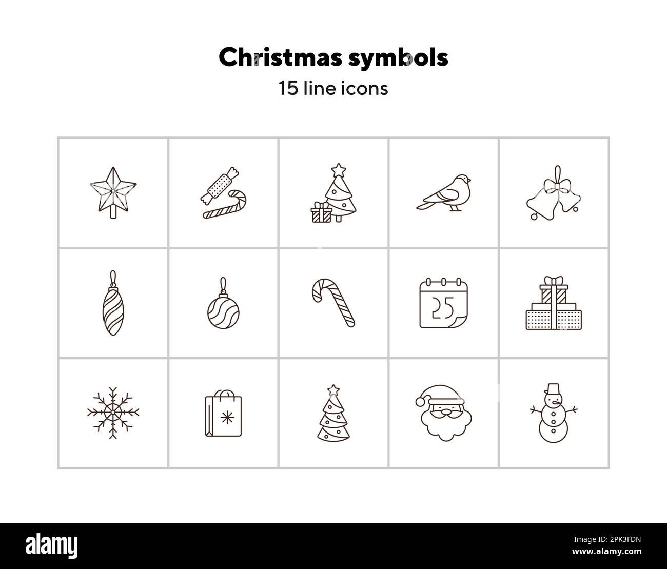 New year symbols thin Cut Out Stock Images & Pictures - Alamy