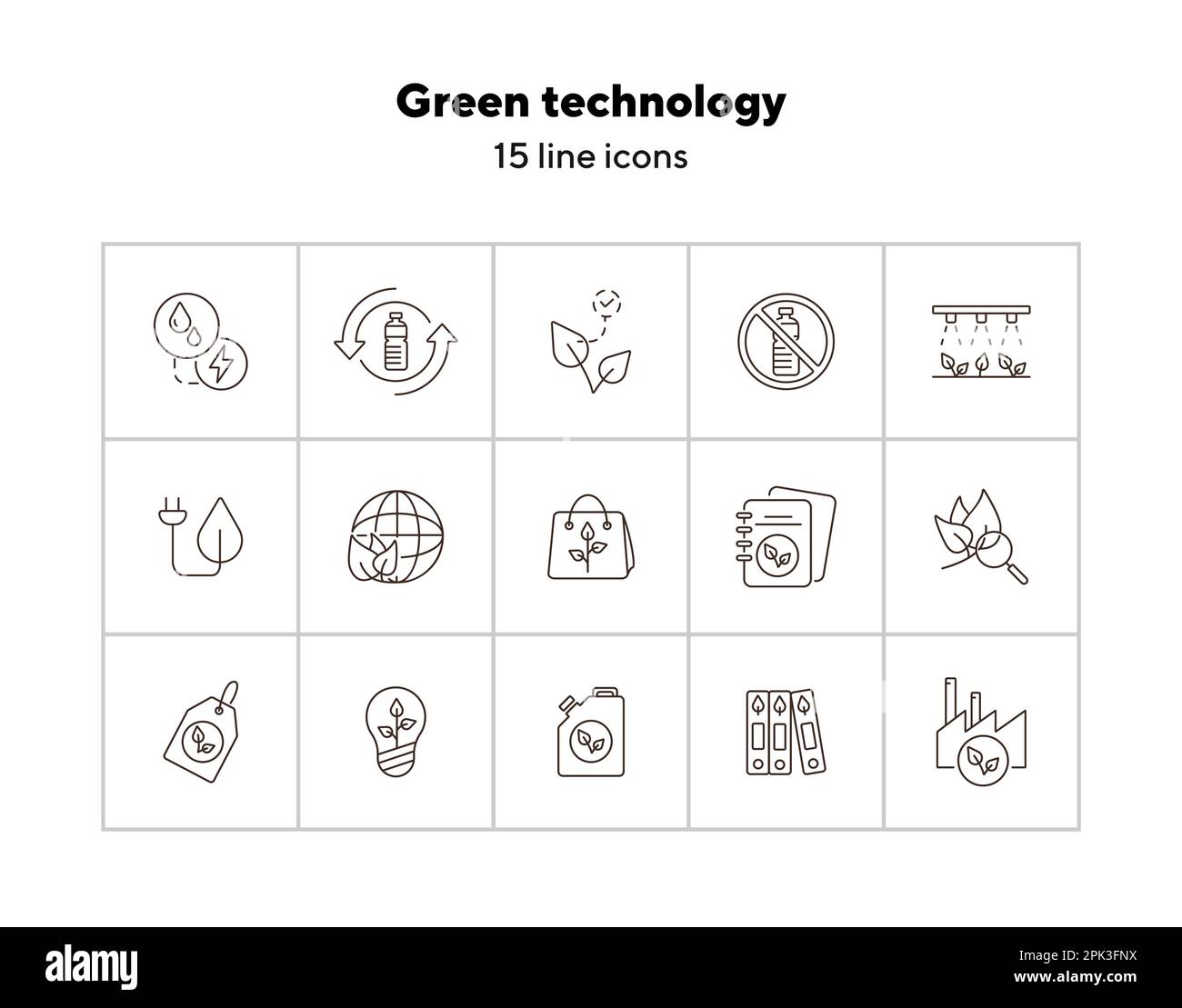 Green technology icons Stock Vector Image & Art - Alamy