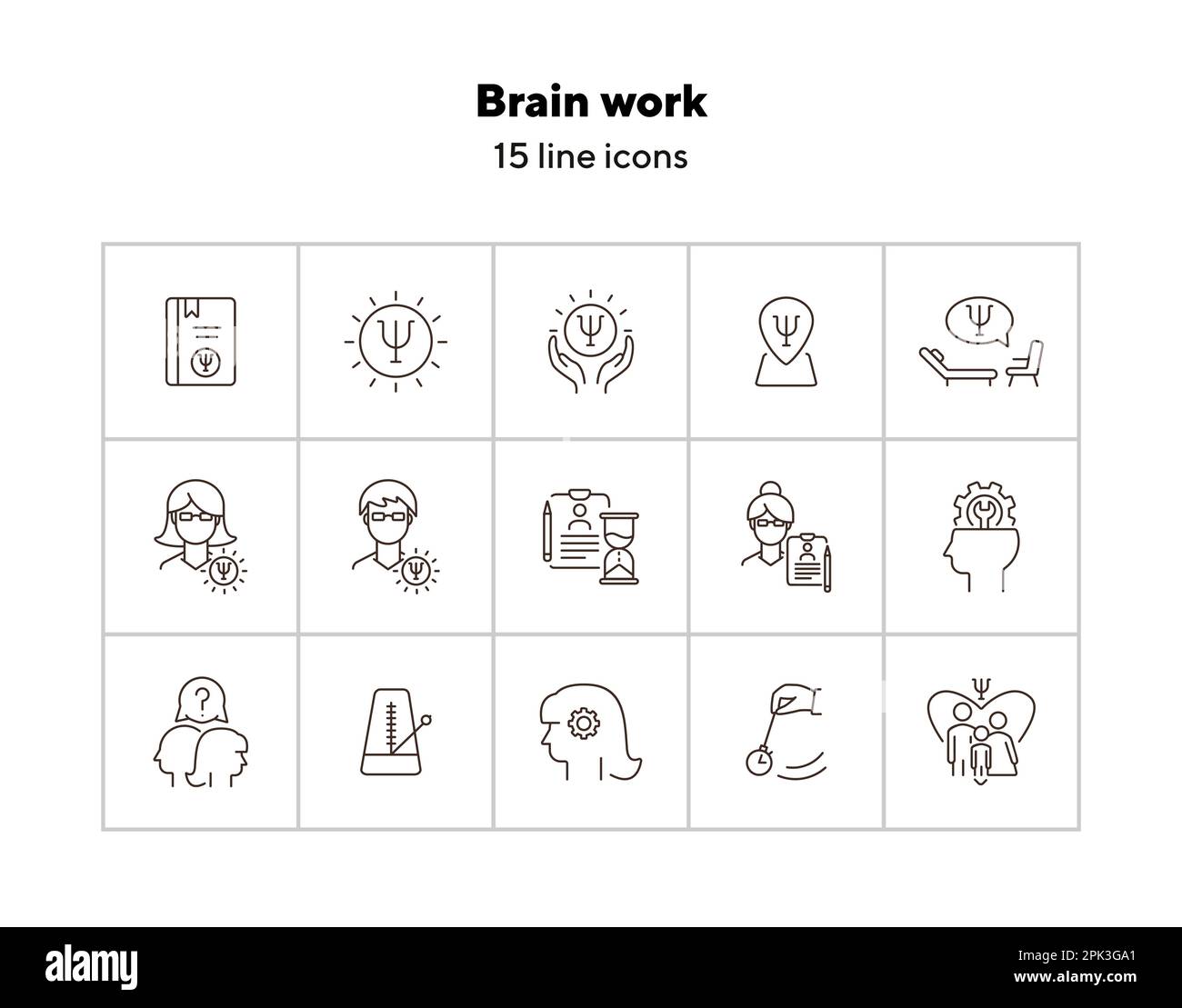 Minimal brain logo Cut Out Stock Images & Pictures - Alamy