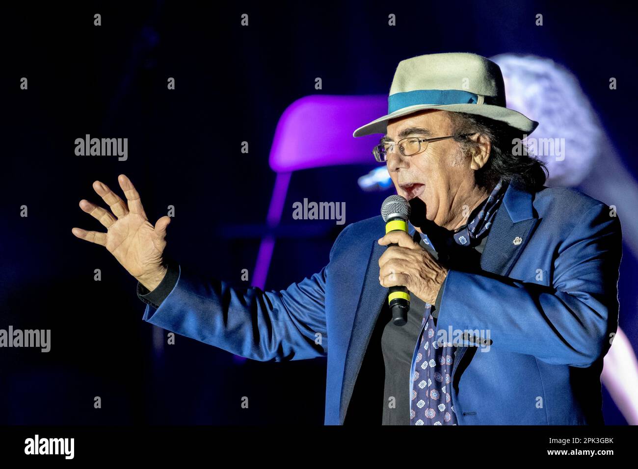 Rome, Italy on April, 04 2023, Concert of italian melodic singer Al ...