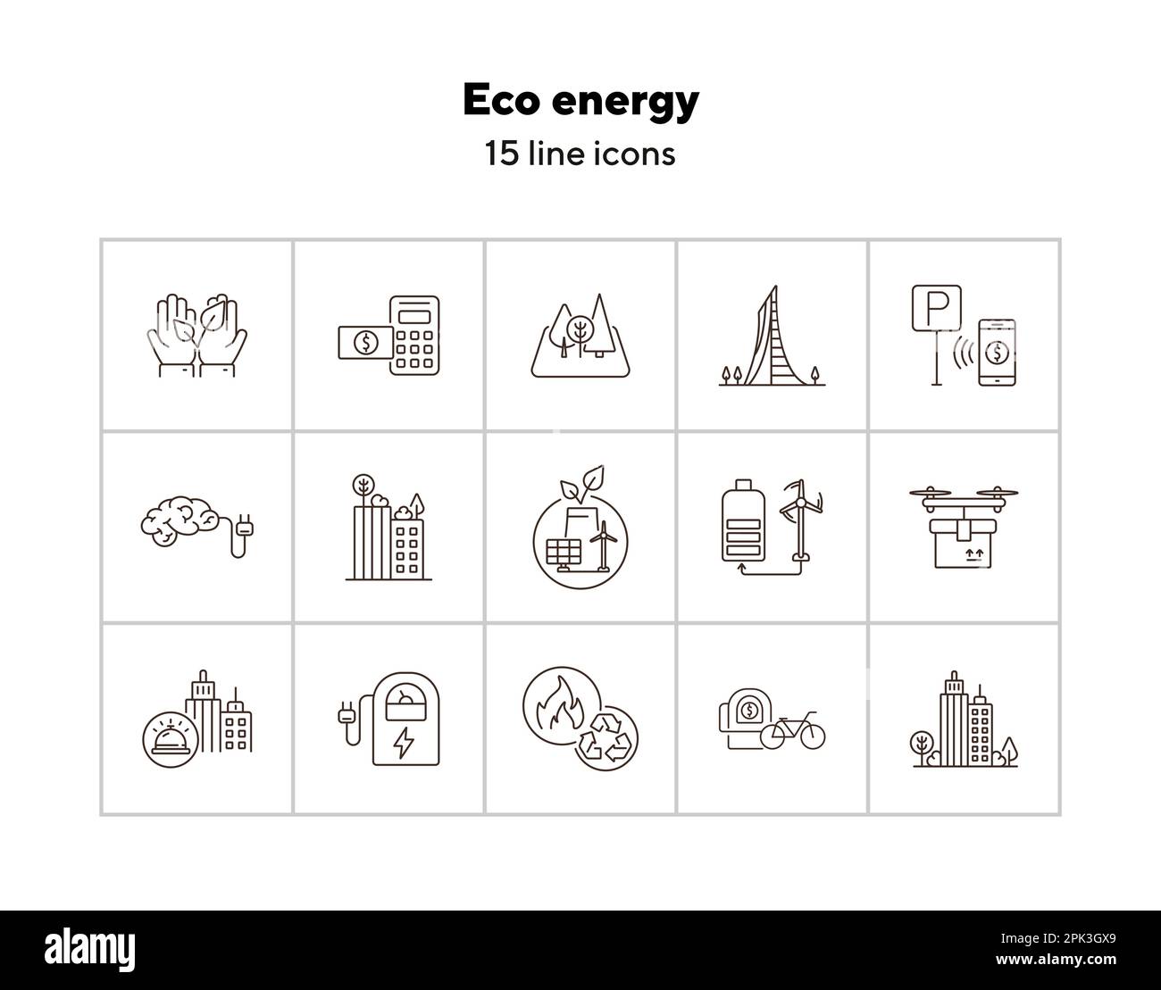 Eco energy icons Stock Vector Image & Art - Alamy