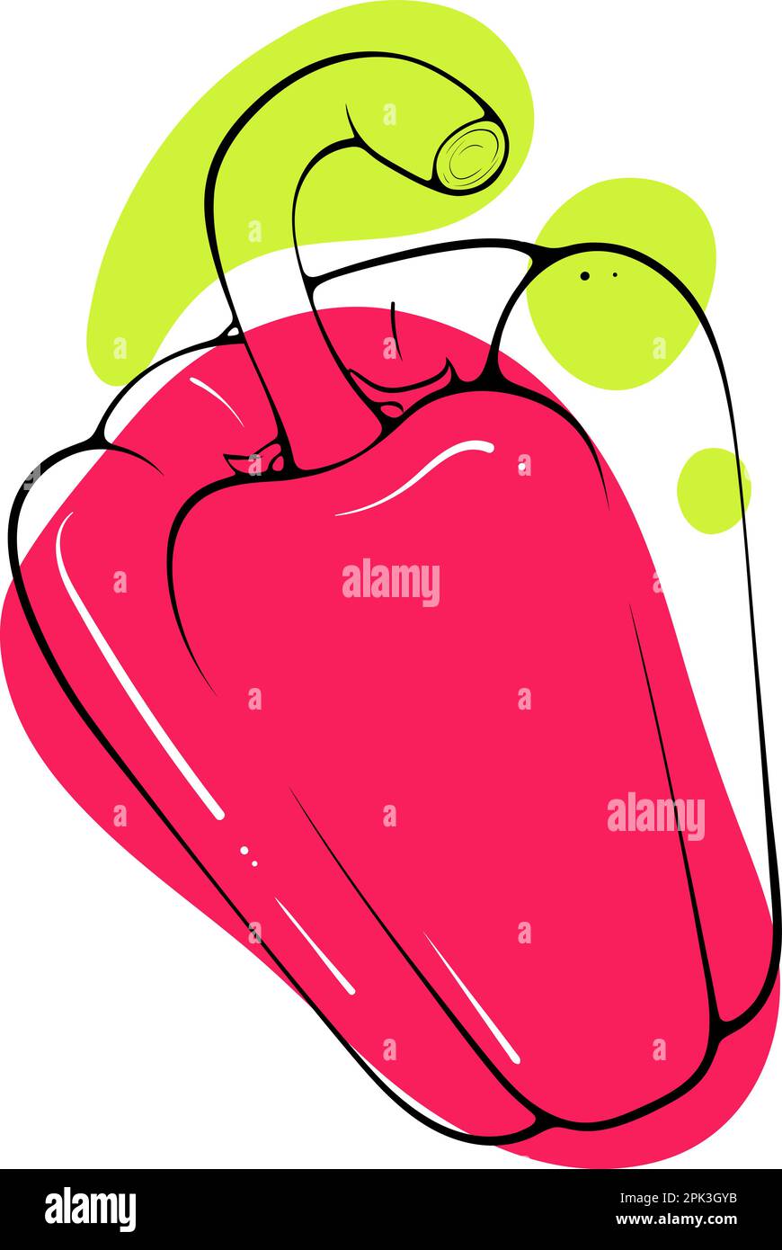 Bell pepper outline abstract spots Stock Vector Image & Art - Alamy