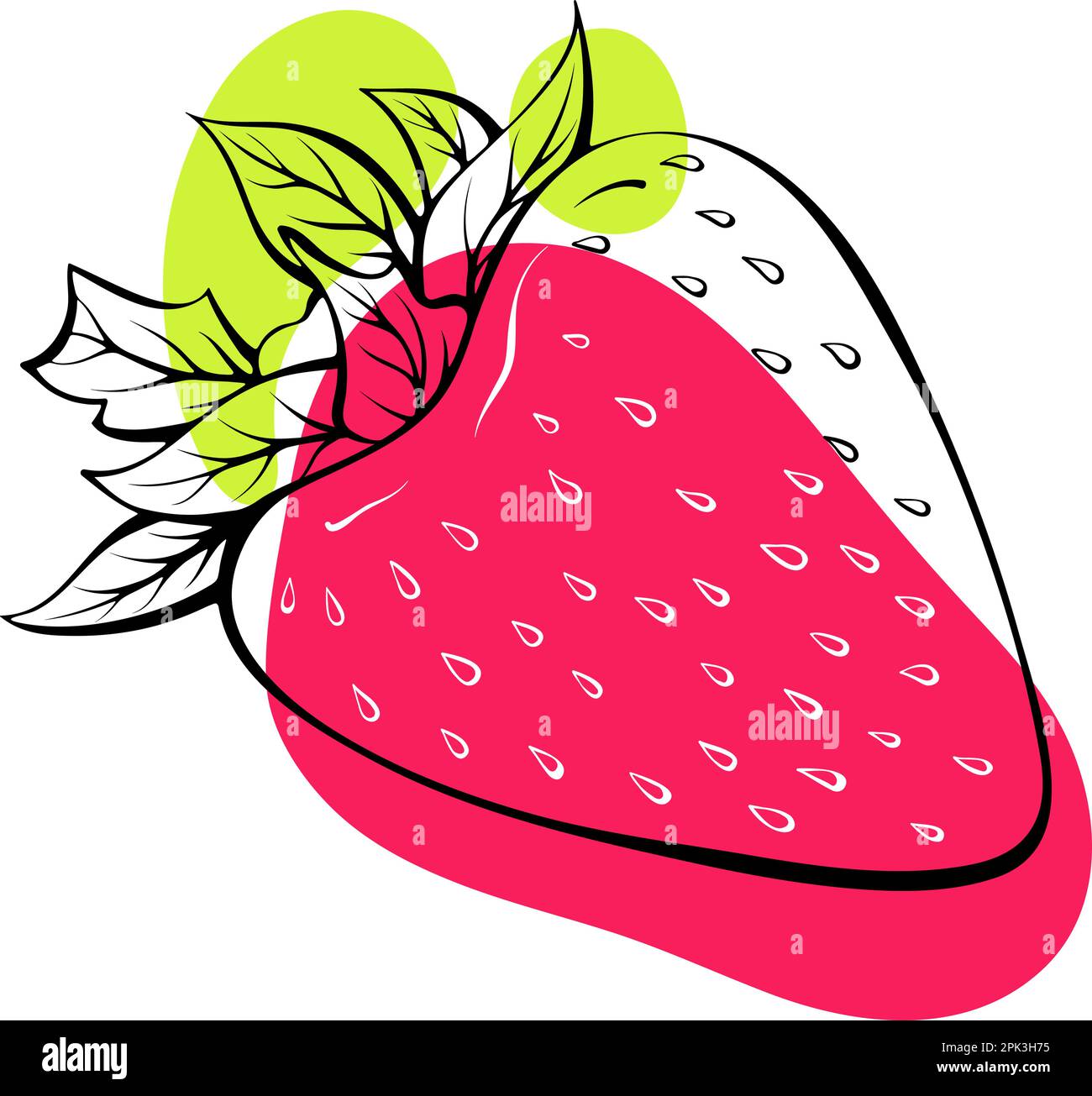 Strawberry outline abstract spots Stock Vector Image & Art - Alamy