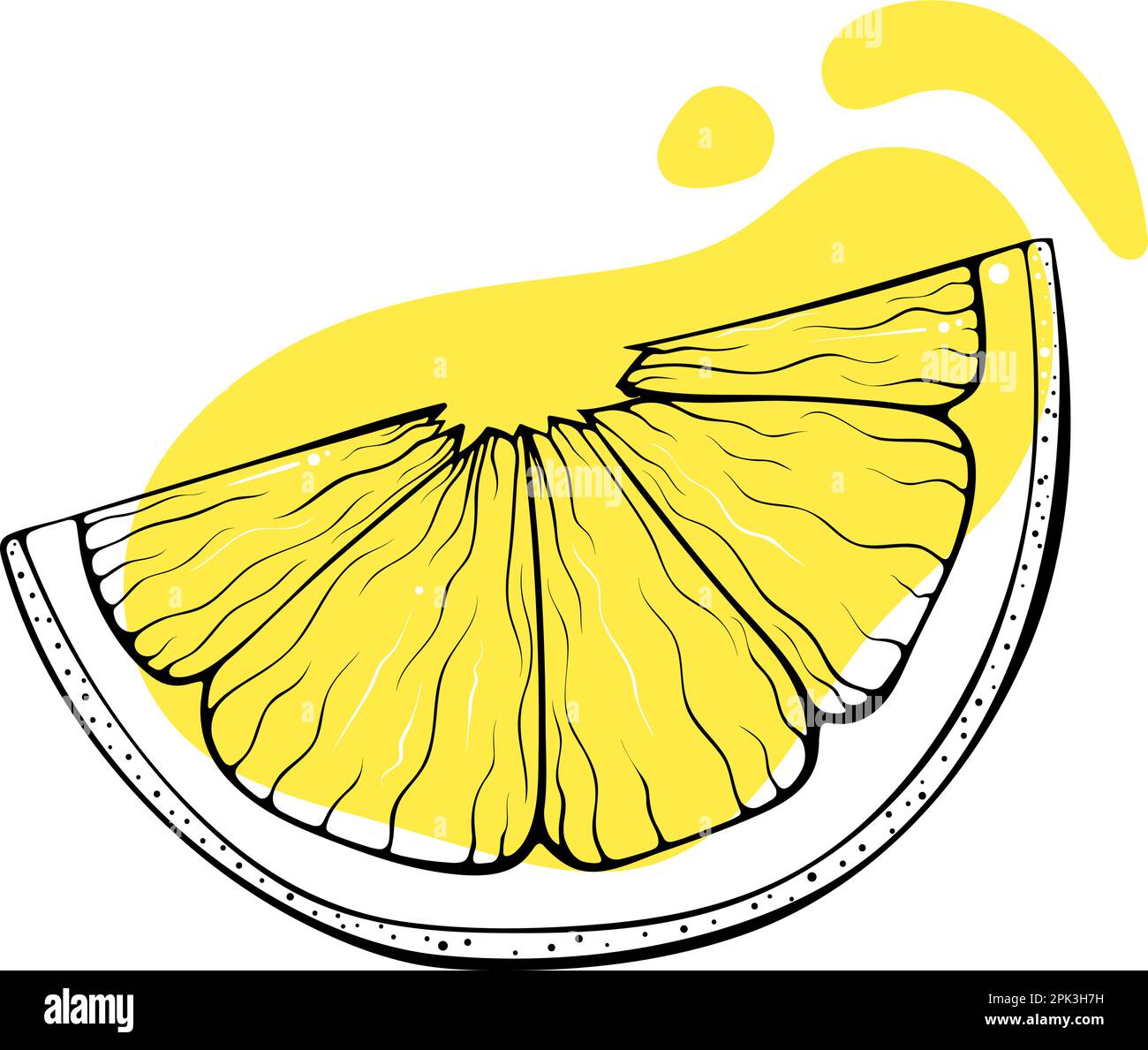 Lemon slice outline abstract spots Stock Vector Image & Art - Alamy