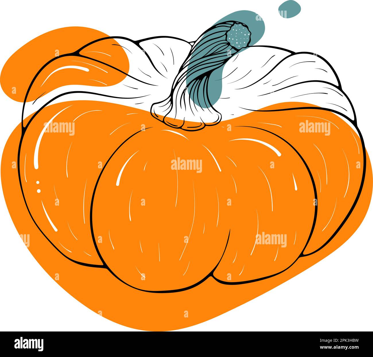 Pumpkin outline abstract spots Stock Vector Image & Art - Alamy