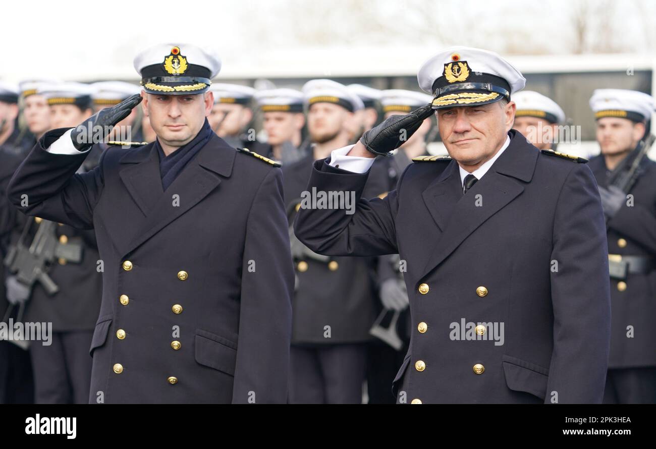 05 April 2023, Schleswig-Holstein, Eckernförde: Vice Admiral Frank ...