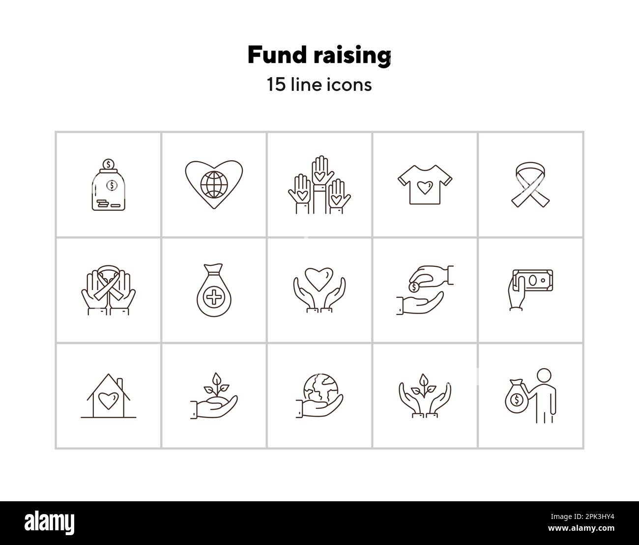 Fund raising icons Stock Vector Image & Art - Alamy