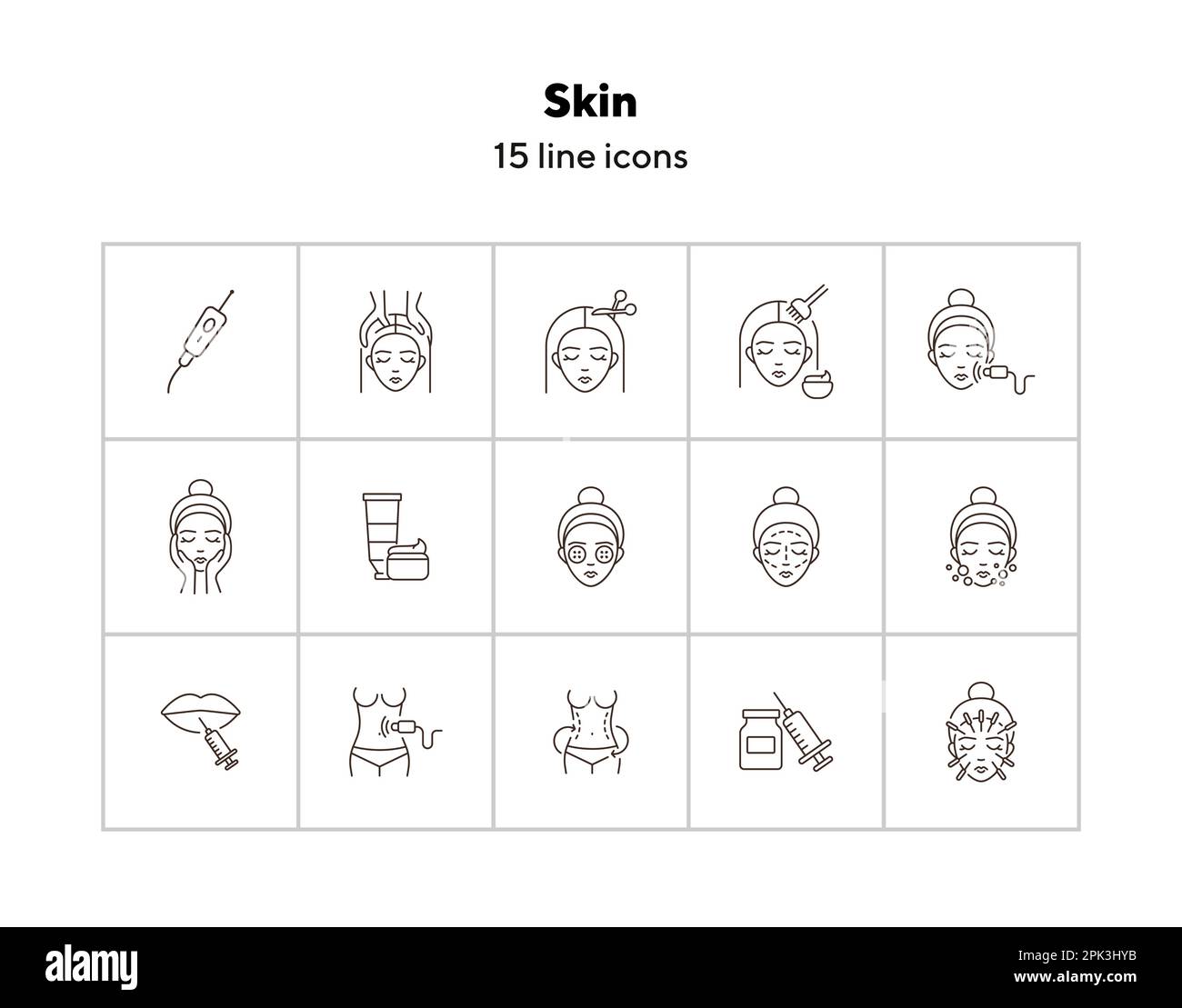 Skin icon set Stock Vector Image & Art - Alamy