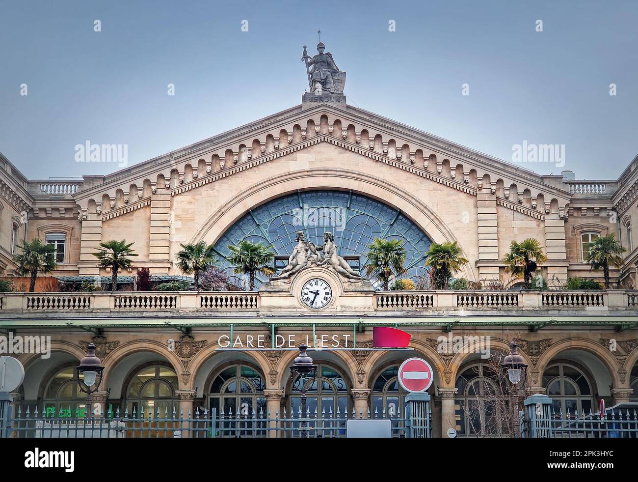 Paris Gare de l'Est, France. Eastern railway station, train terminal ...