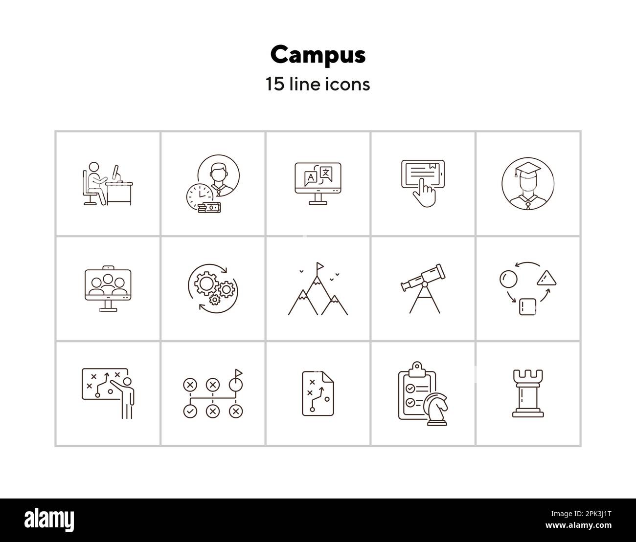 Campus life university student Stock Vector Images - Alamy