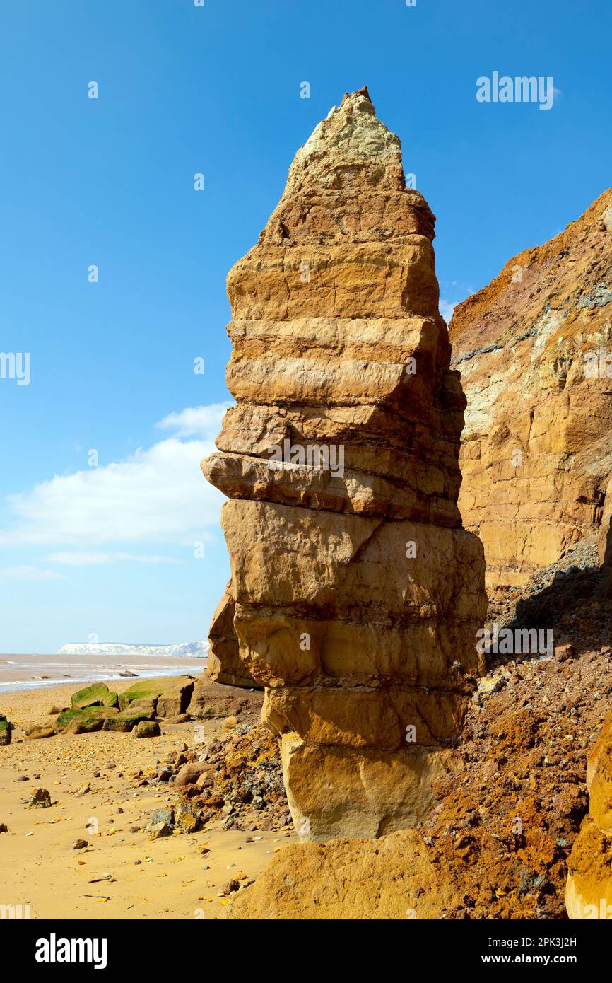 geology, Jurassic Coast, pillar, rock,pinnacle, Chilton Chine, Isle of ...
