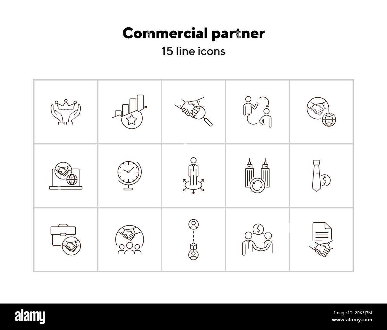 Commercial partner icons Stock Vector Image & Art - Alamy