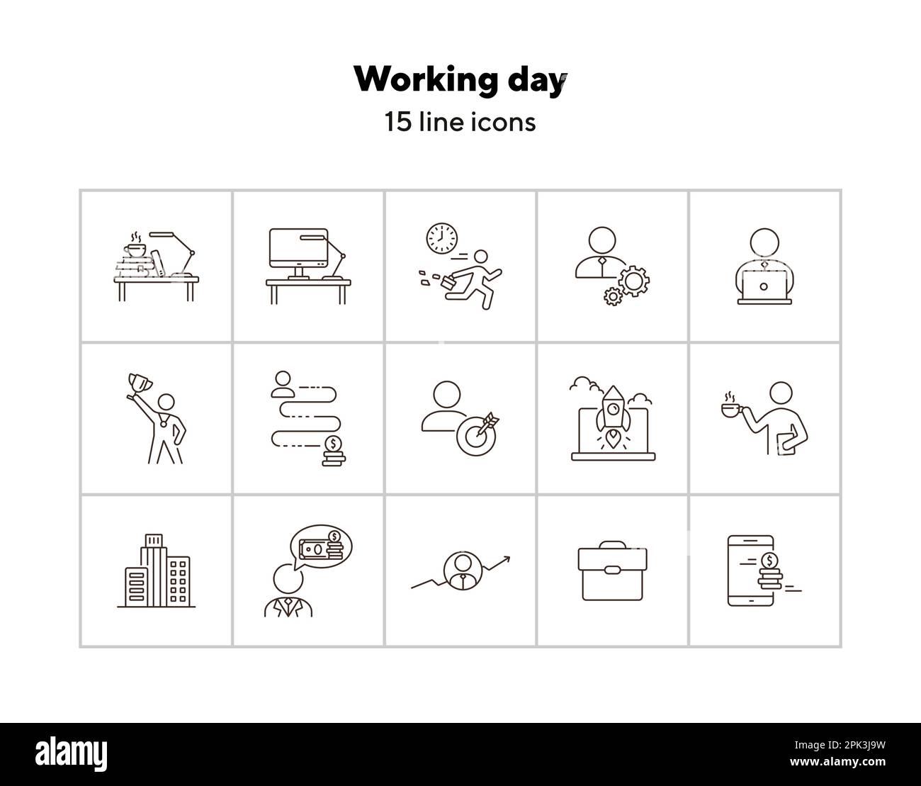 Weekday line icon set Stock Vector Images - Alamy