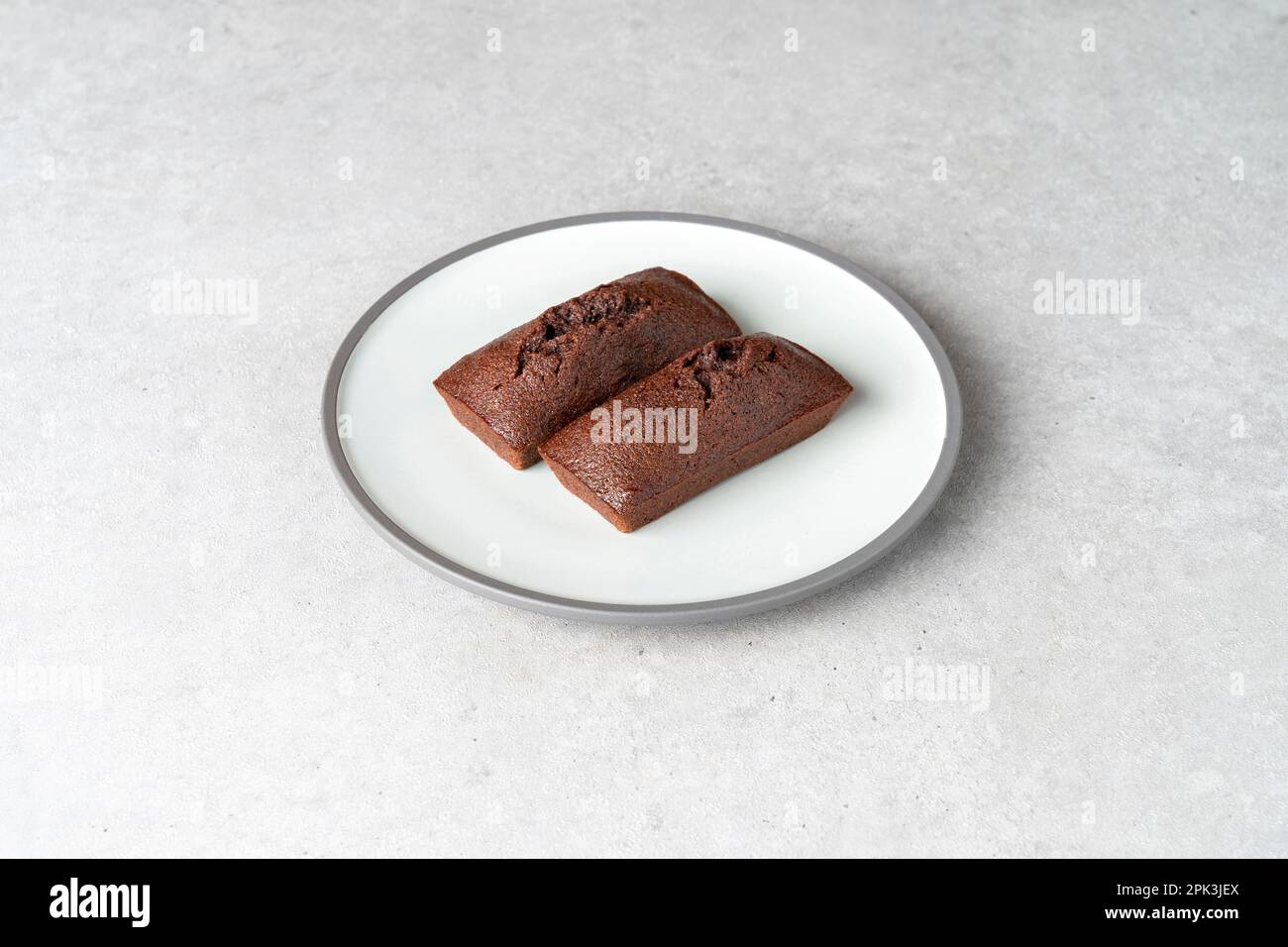 korean style cafe Chocolate Financier Cookie Bread Stock Photo - Alamy