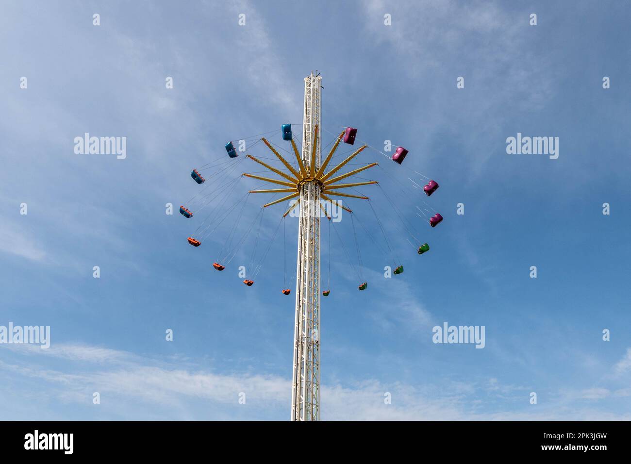Around the world funfair ride being tested before people allowed on ...
