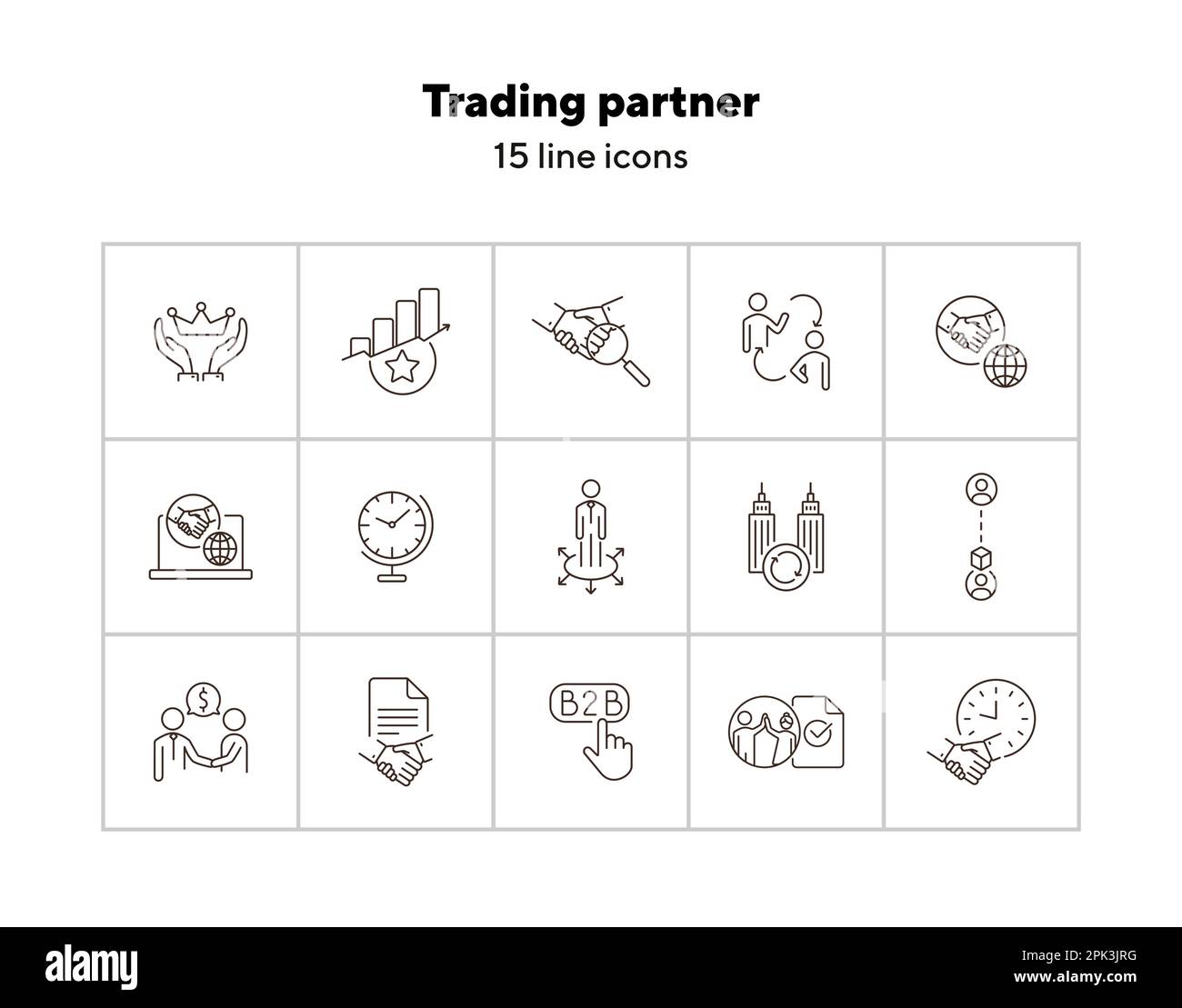 Trading partner icons Stock Vector Image & Art - Alamy