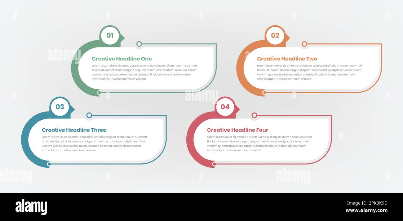Point text presentation or business timeline infographic template with ...