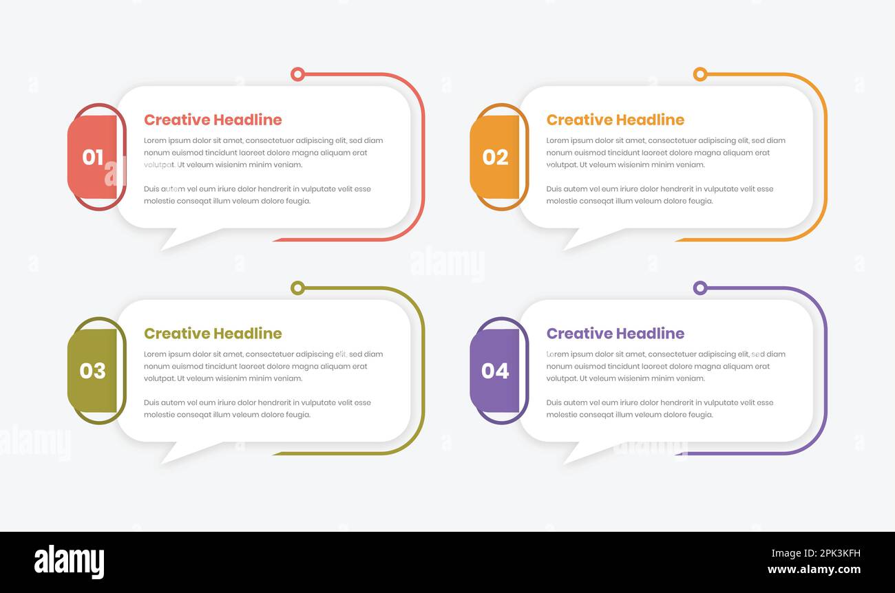 Modern steps infographic text presentation template with message bubble shape Stock Vector Image ...