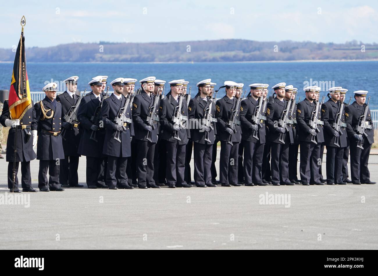 05 April 2023, Schleswig-Holstein, Eckernförde: The Marine Battalion ...