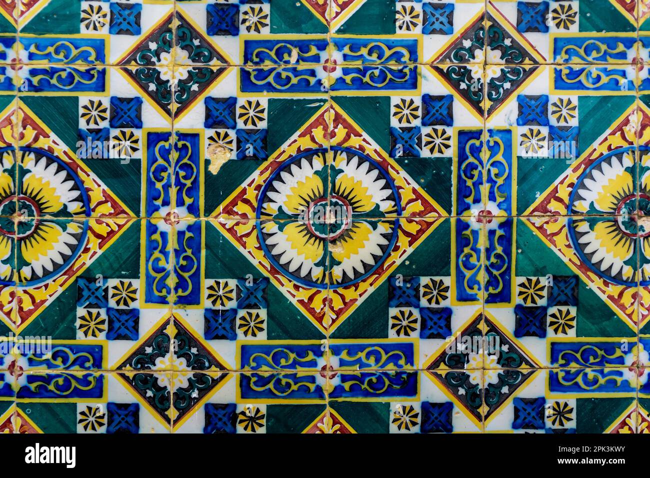 Colorful fragment of traditional tiles Stock Photo - Alamy