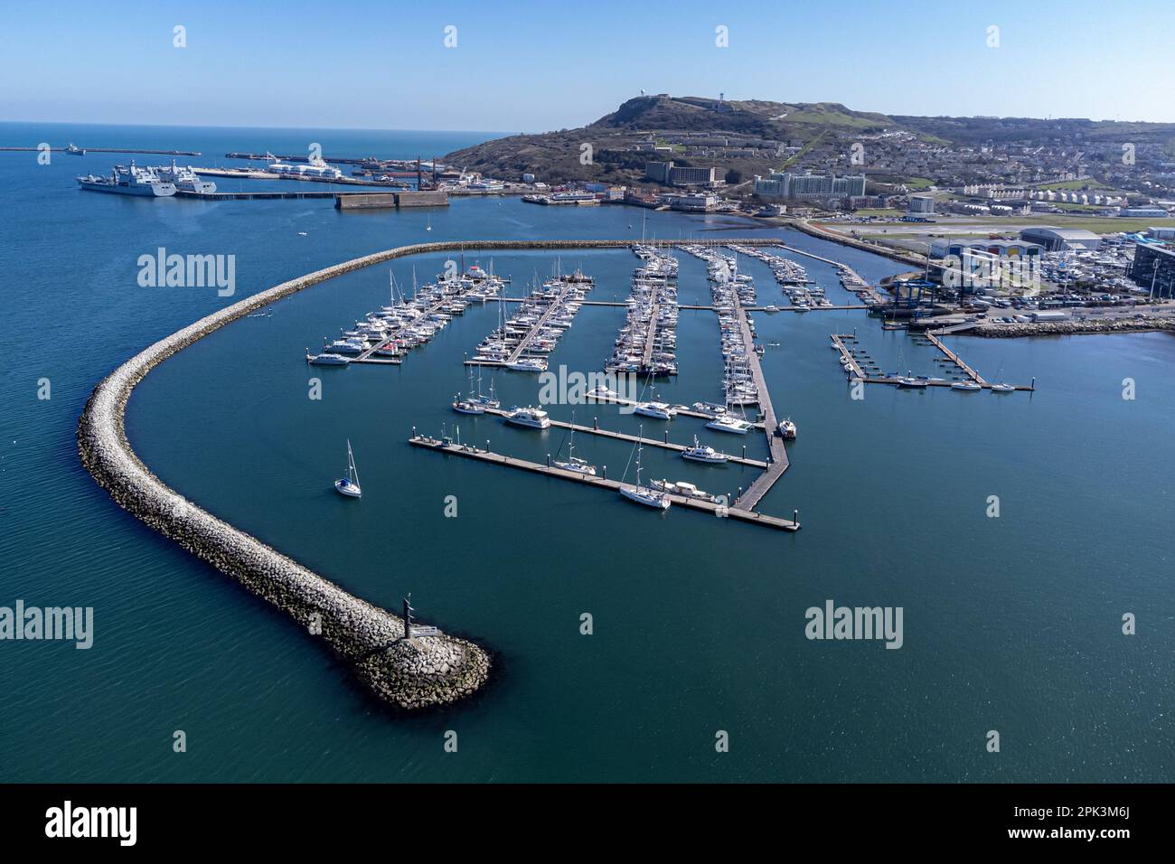 File photo dated 4/4/2023 of Portland marina and the Portland Harbour ...