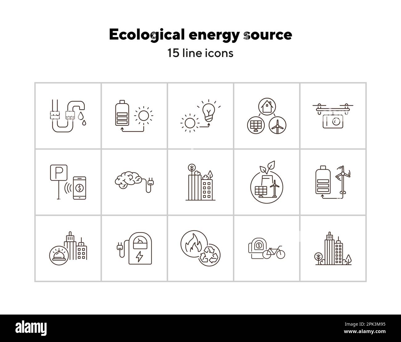 Ecological energy source icons Stock Vector Image & Art - Alamy