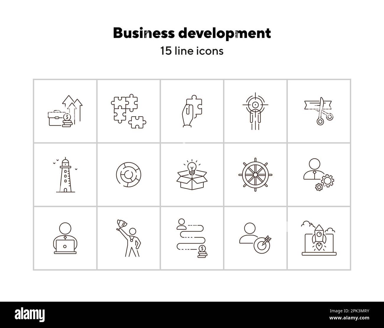 Business development icon set Stock Vector Image & Art - Alamy