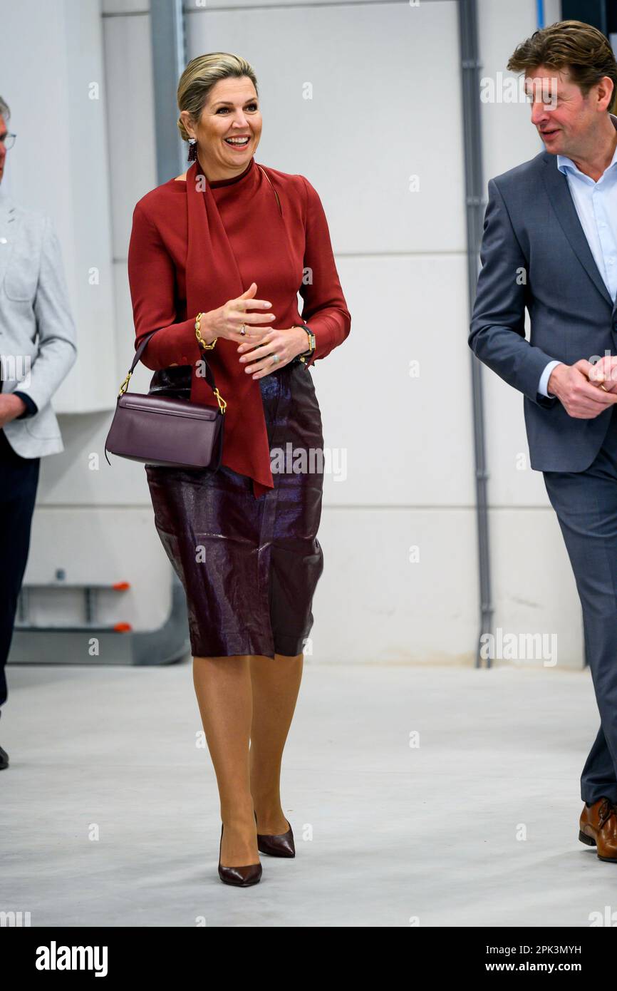 Queen Maxima of the Netherlands at Maan Group in Raalte, on April 05 ...