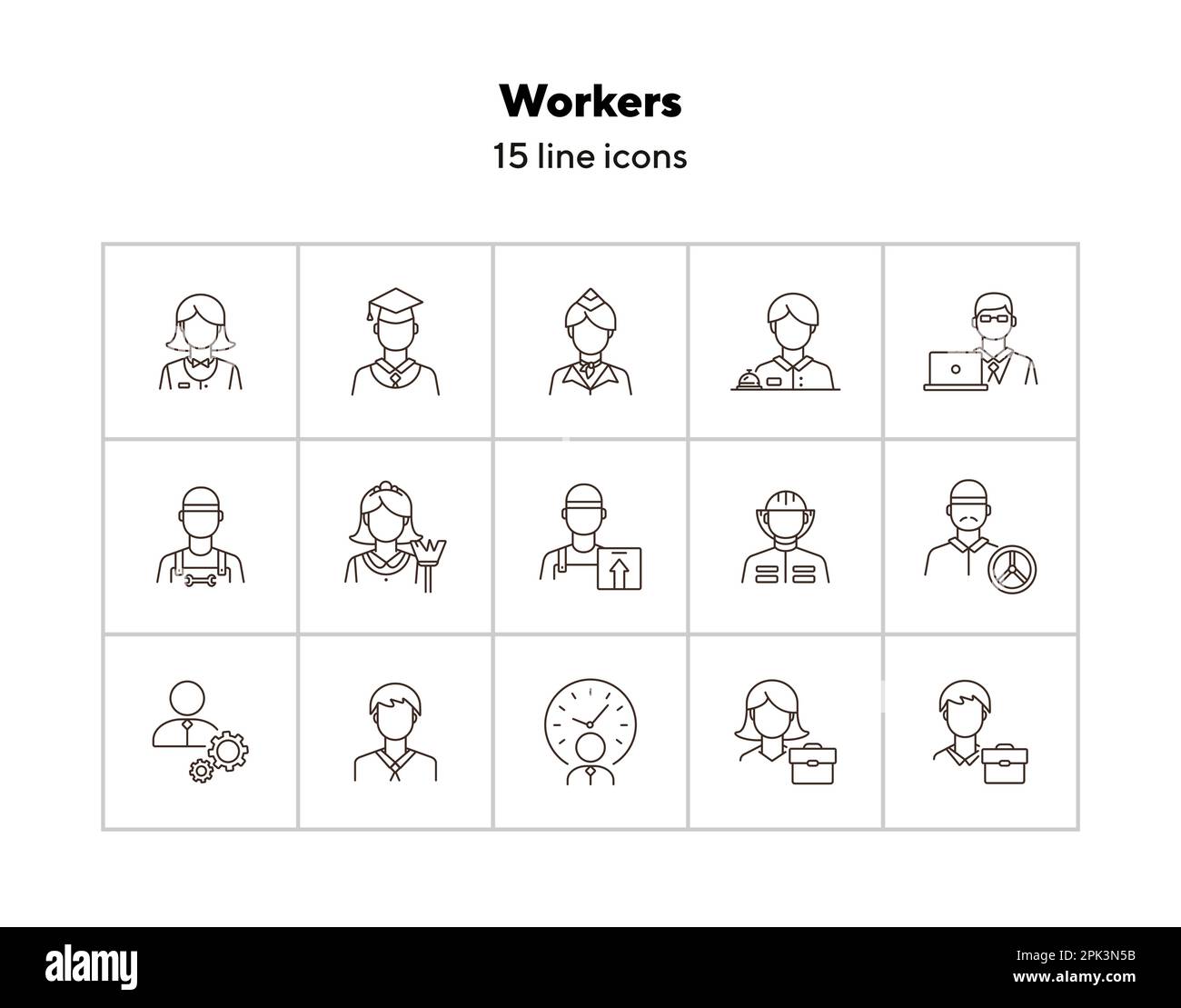 Hotel receptionist character icon vector hi-res stock photography and ...