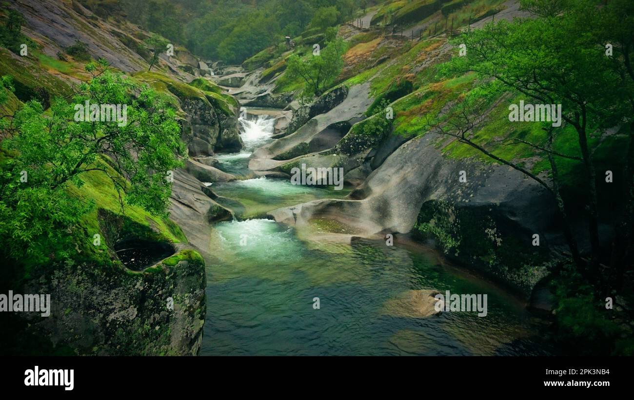 "Los pilones" in the Jerte valley, Spain Stock Photo - Alamy