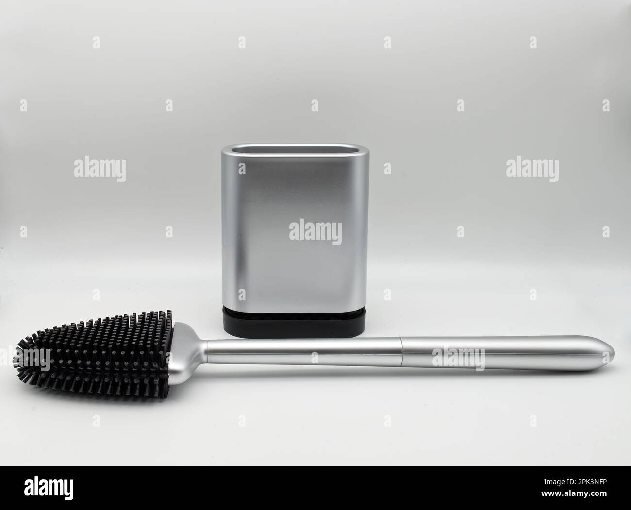 Silicon toilet brush set isolated on white background. Household ...