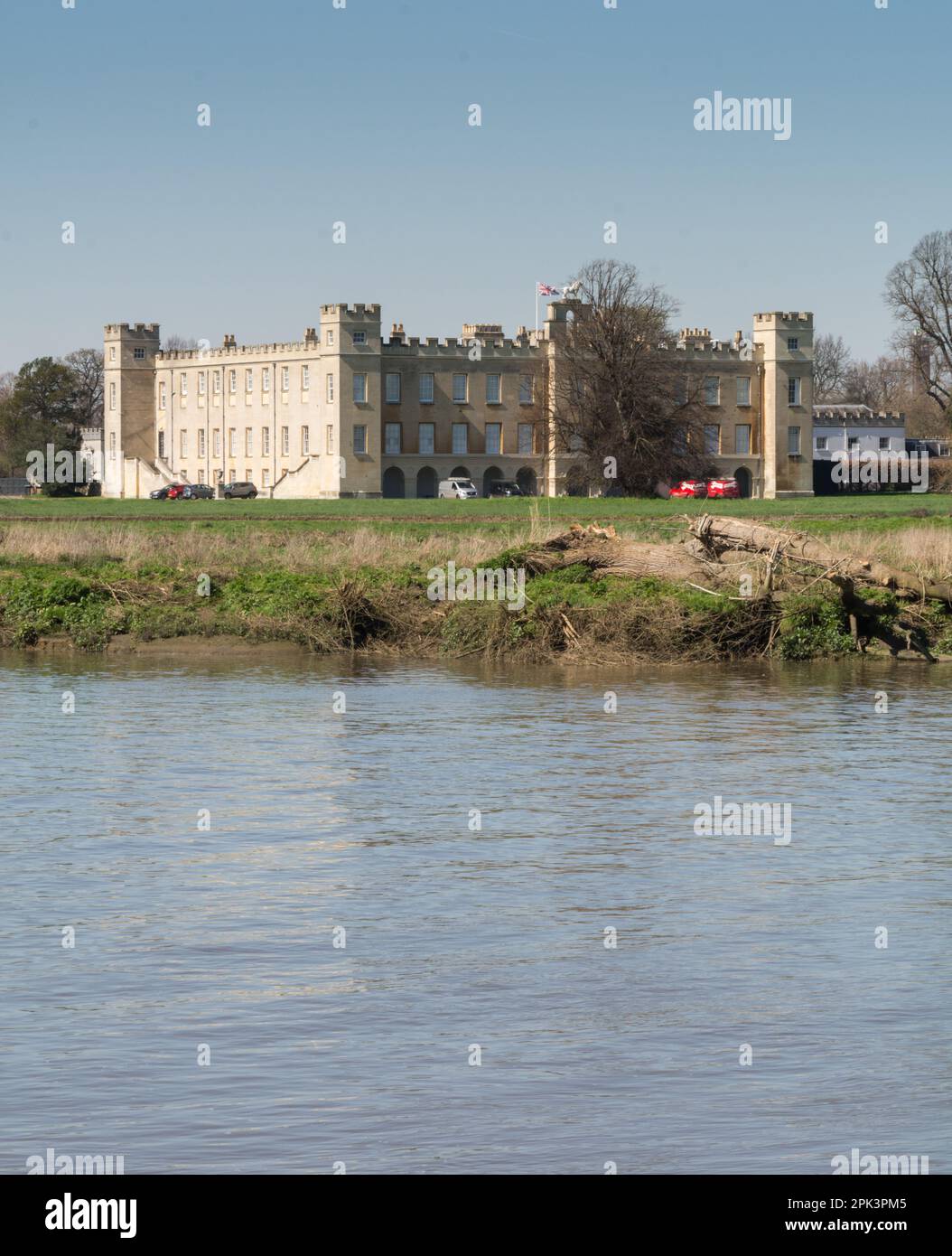 Syon House and Gardens as seen from the River Thames, Isleworth ...