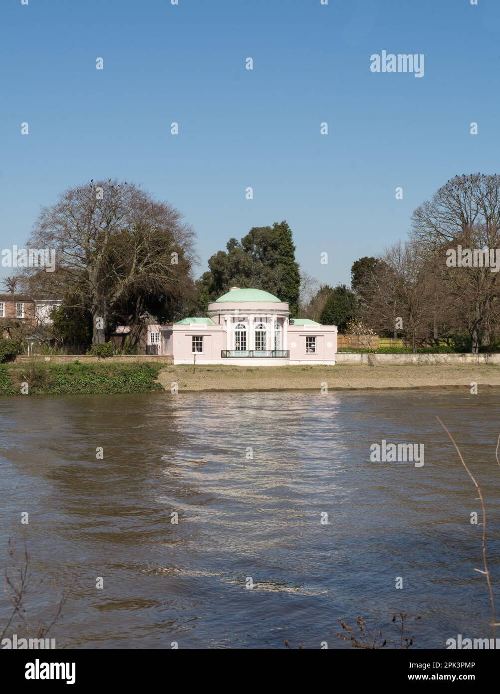 The green domed Old Boating Pavilion, built by James Wyatt in the 1770s ...