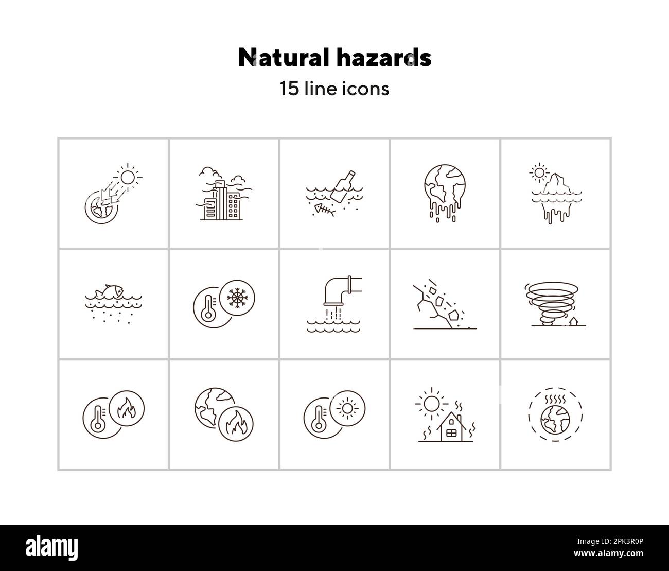 Natural hazards icons Stock Vector Image & Art - Alamy