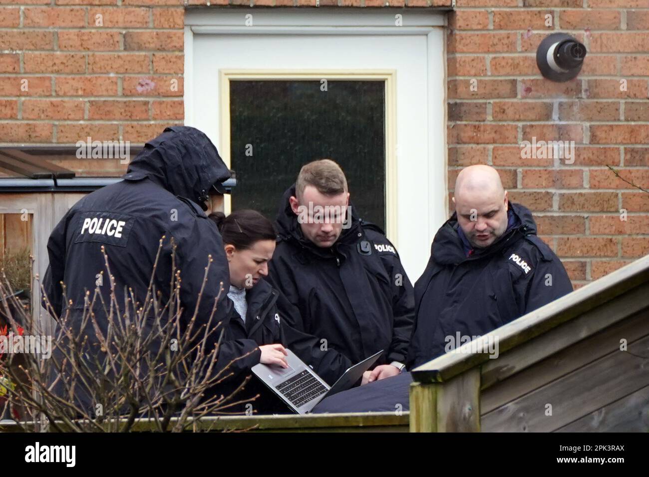 Officers from Police Scotland at the home of former chief executive of ...