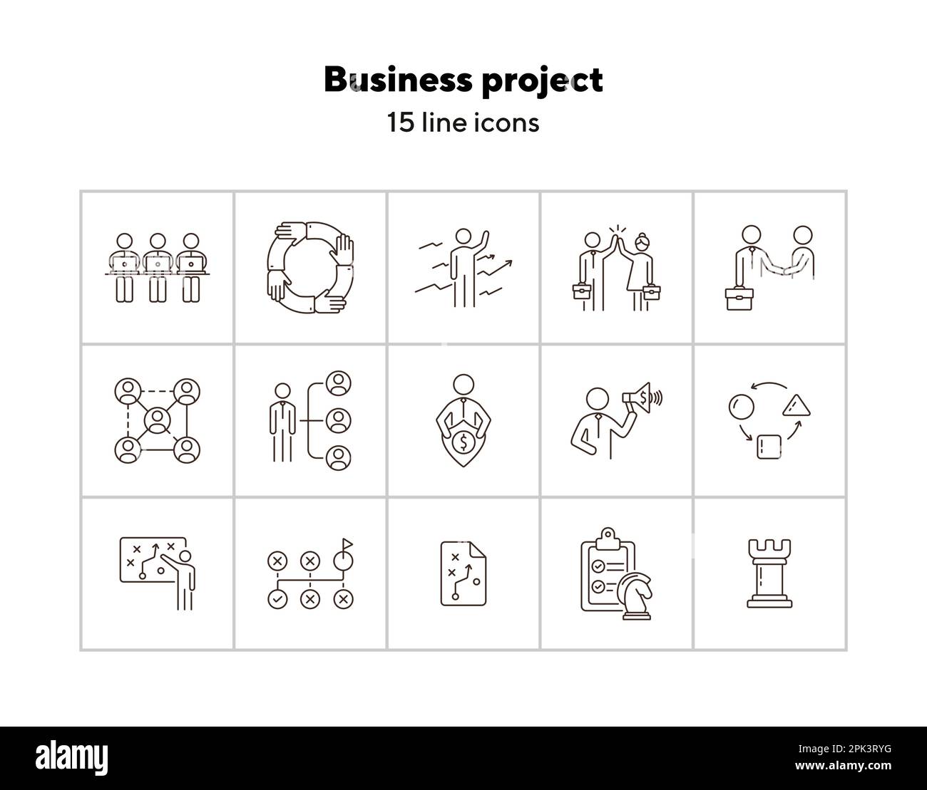 Business project icons Stock Vector Image & Art - Alamy