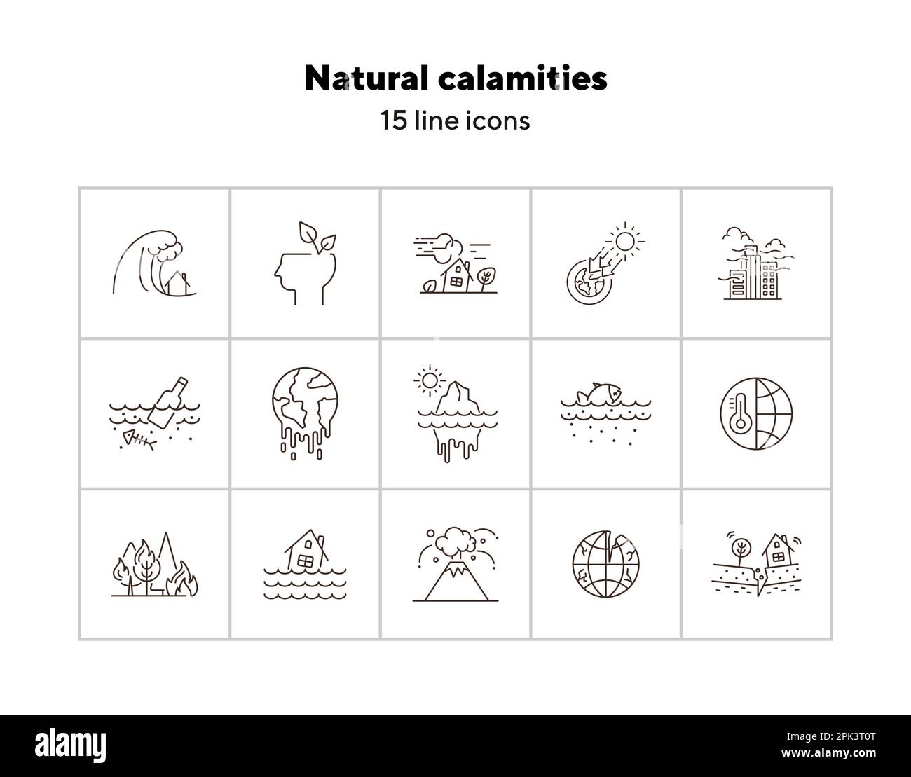 Natural calamities icons Stock Vector Image & Art - Alamy