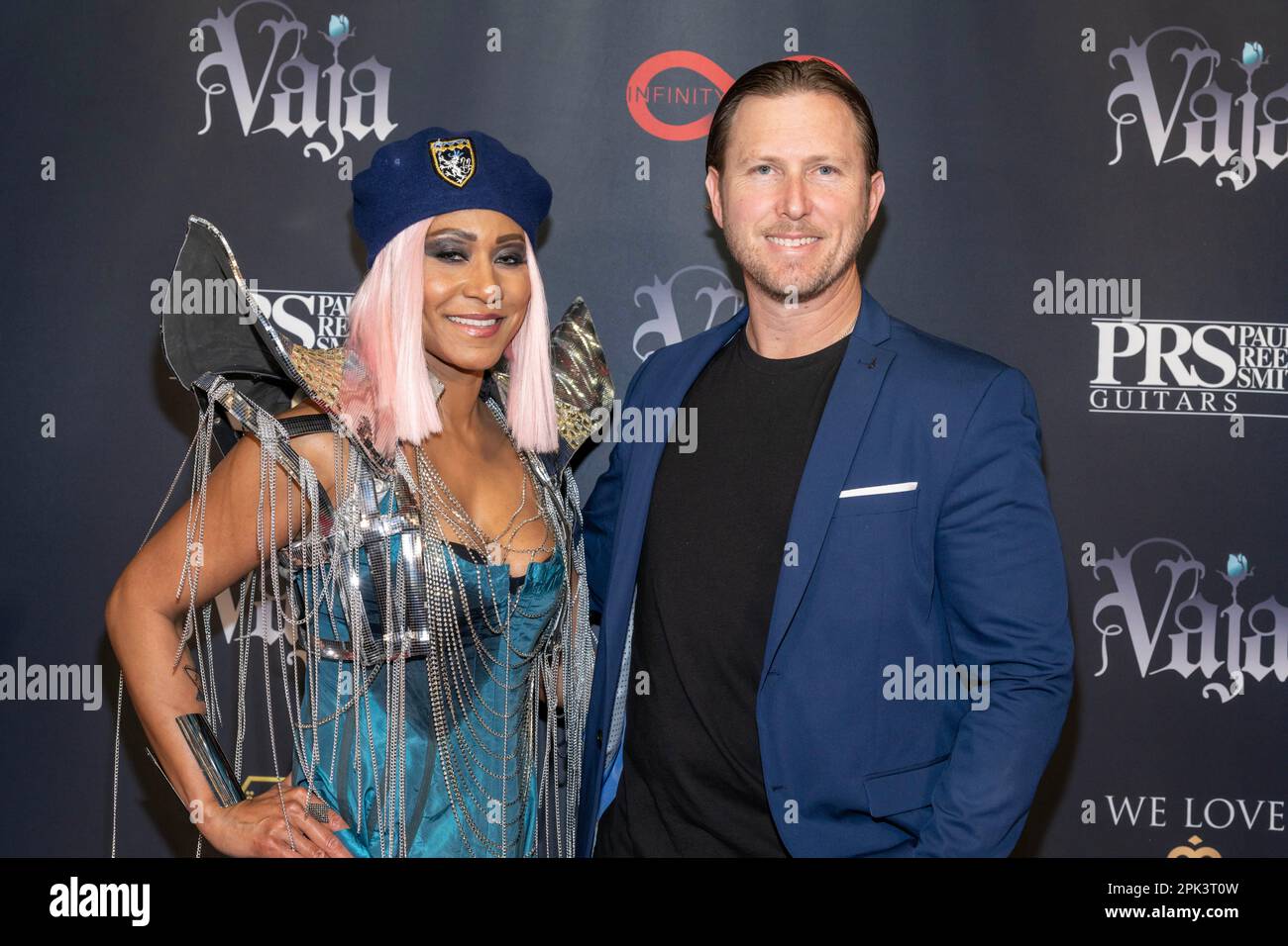 Las Vegas, US, April 4, 2023 Recording Artist Vaja with Dustin Stewart ...