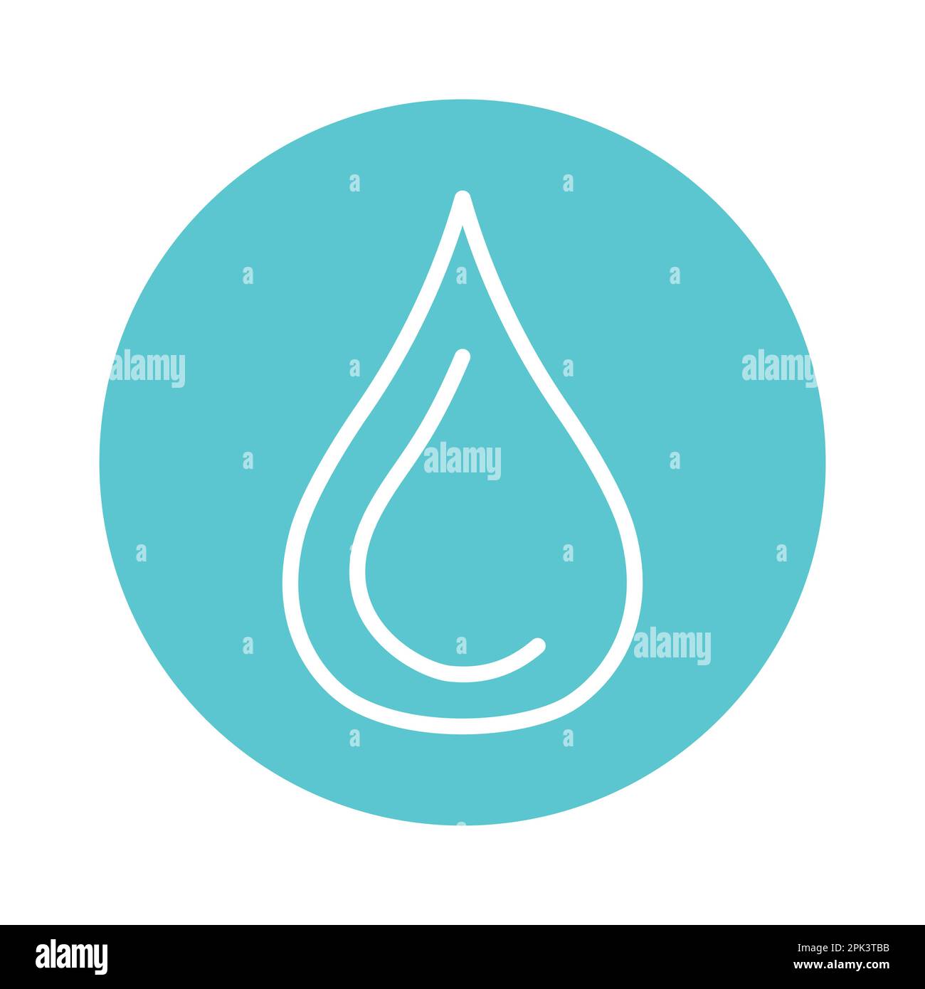 Water drop color line icon. Liquid flow. Natural resource Stock Vector ...