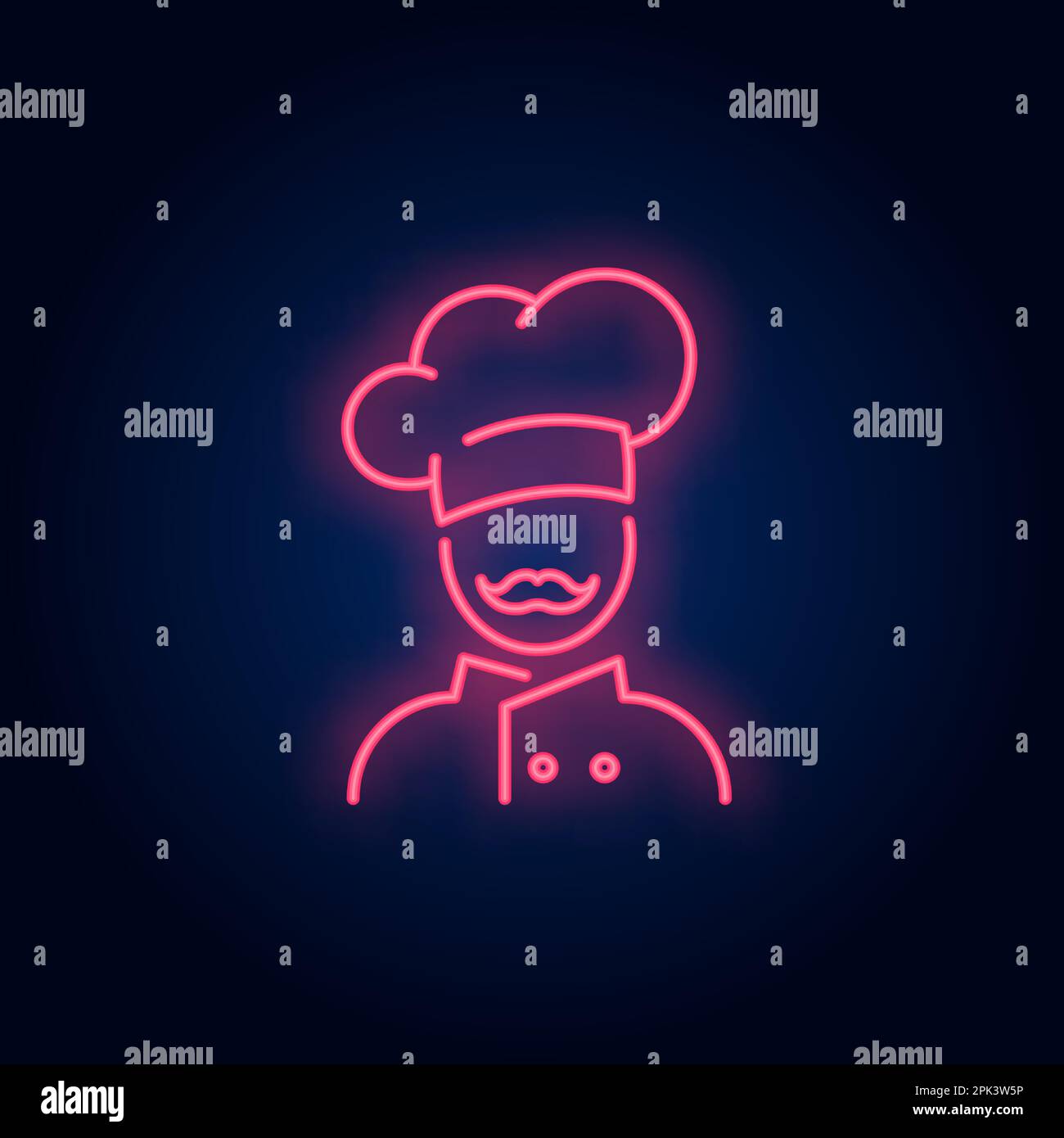 Chief cook in uniform neon sign Stock Vector Image & Art - Alamy