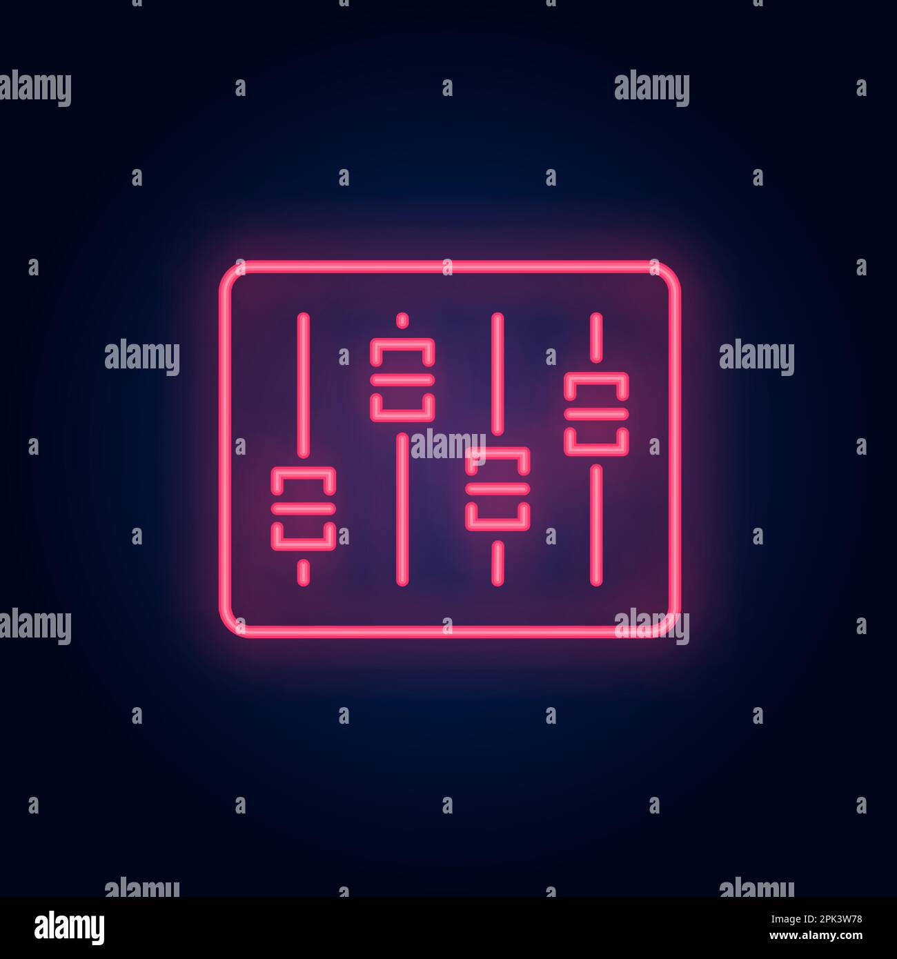 Audio console neon sign Stock Vector Image & Art - Alamy