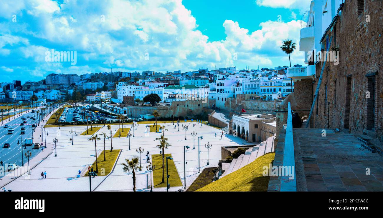 The old medina and the port of Tangier, Morocco Stock Photo - Alamy